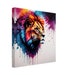 Colourful Lion Paint Splash Splatter Contemporary Abstract Animal Wall ...