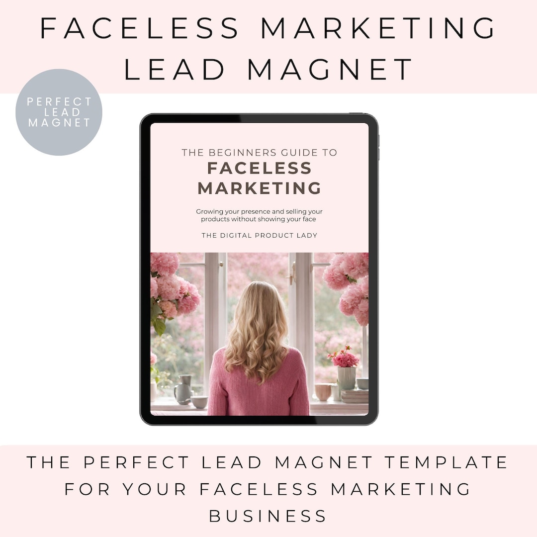 Faceless Digital Marketing Lead Magnet | Done for You Guide | Template ...