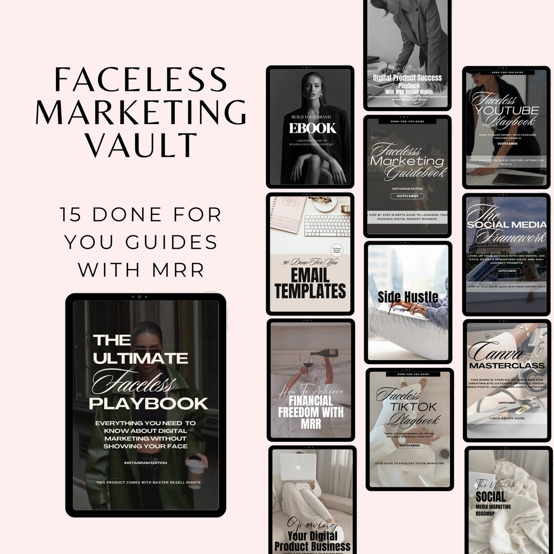 FACELESS Digital Marketing Guide | Bundle With Master Resell Rights ...