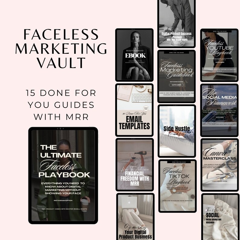 FACELESS Digital Marketing Guide | Bundle With Master Resell Rights | MRR & Private Label Rights ...