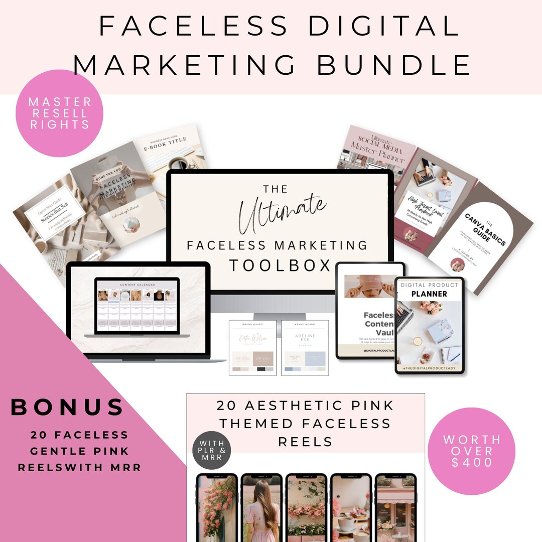 Done for You FACELESS Digital Marketing Guide Bundle With Master Resell ...
