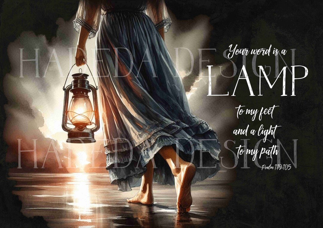 Illustrated Word Lamp Christian Digital Designs for Sublimation and ...