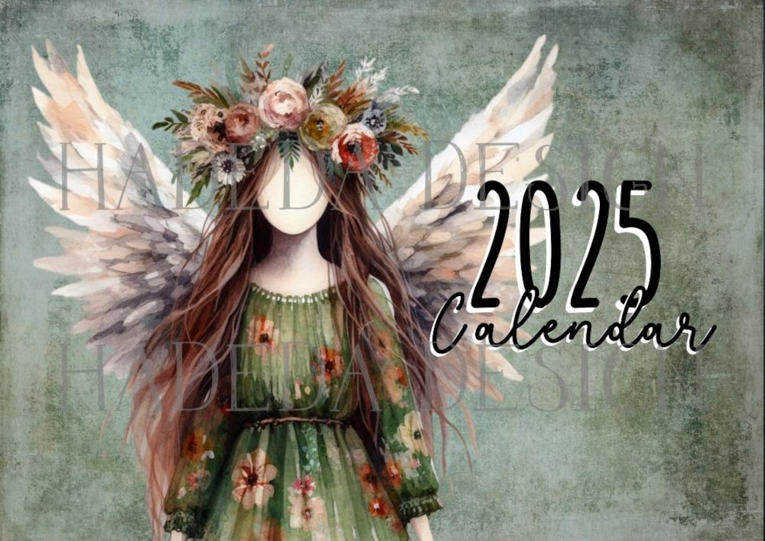 Angels Desk Calendar Afrikaans 2025 Digital Designs for Sublimation and ...