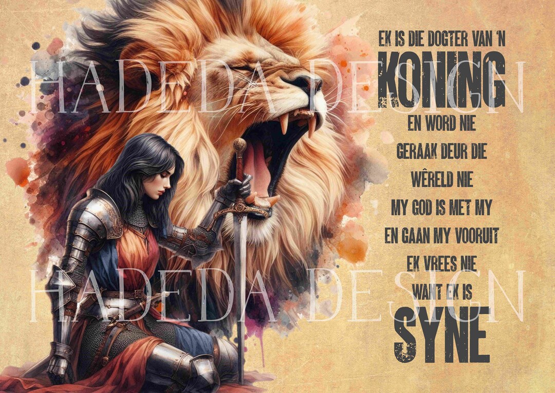 Lion of Judah in Afrikaans Christian Digital Designs for Sublimation ...