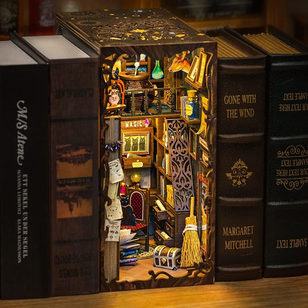 Book Nook: Witch’s Room – 3D Wooden Puzzle DIY | Magical Miniature ...