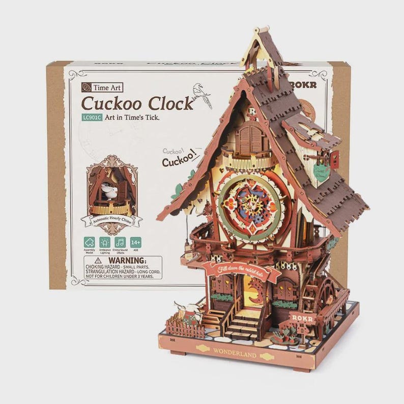 DIY 3D Wooden Cuckoo Clock – Functional Puzzle With Hourly Chime ...
