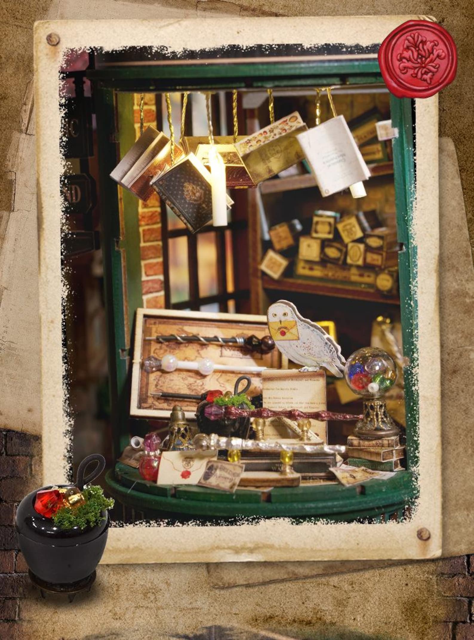 DIY Wooden Wand Shop Book Nook – 3D Magical Puzzle Miniature | Wizard ...