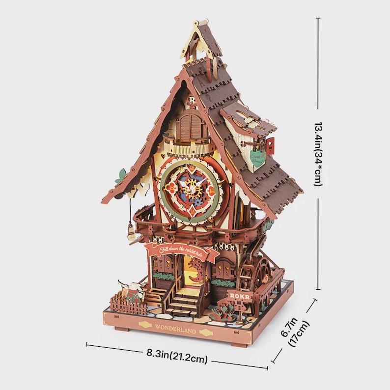 DIY 3D Wooden Cuckoo Clock – Functional Puzzle With Hourly Chime ...