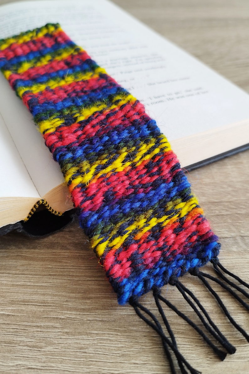 Set of 2 Black Handwoven Coaster and Black Bookmark, Booklovers Gift ...