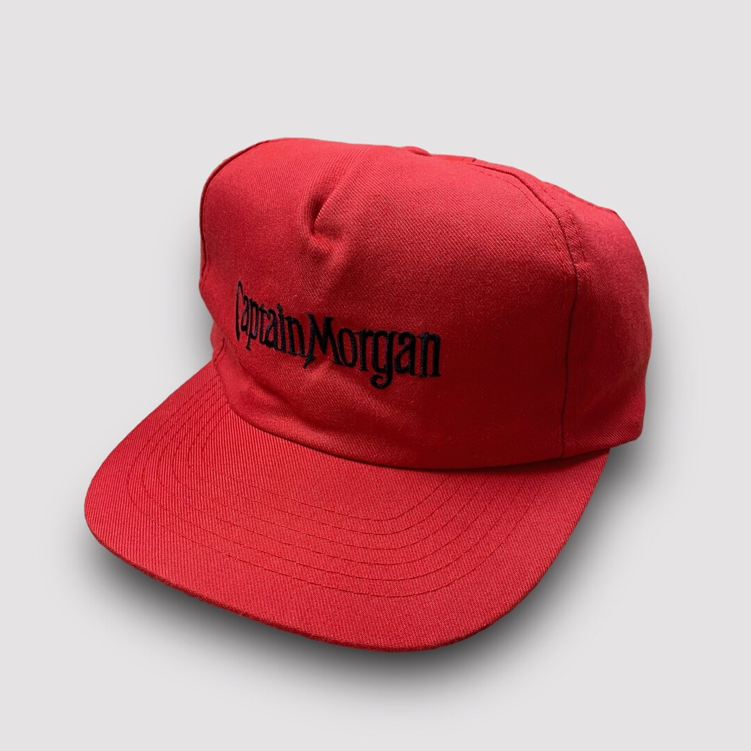 Vintage 1990s Captain Morgan Red Trucker Snap Back Hat - Etsy