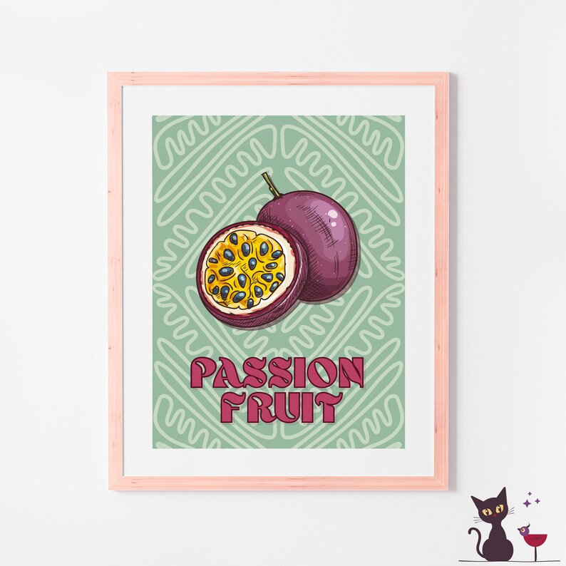 Passion Fruit Printable Wall Art Kitchen Art, Passion Fruit Poster, Maracuya - Etsy