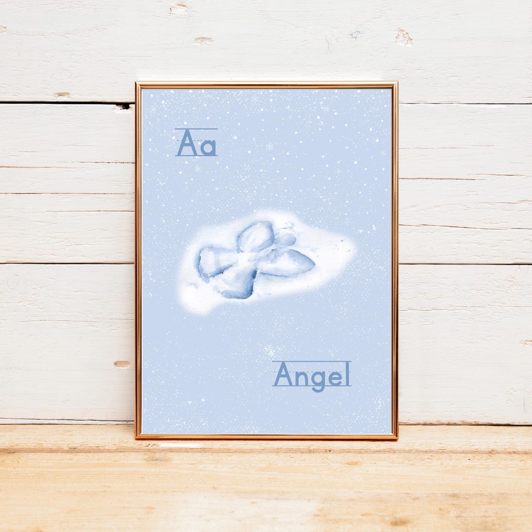 Snow Angel (blue Version) | Instant Download, Digital Print | Vintage ...