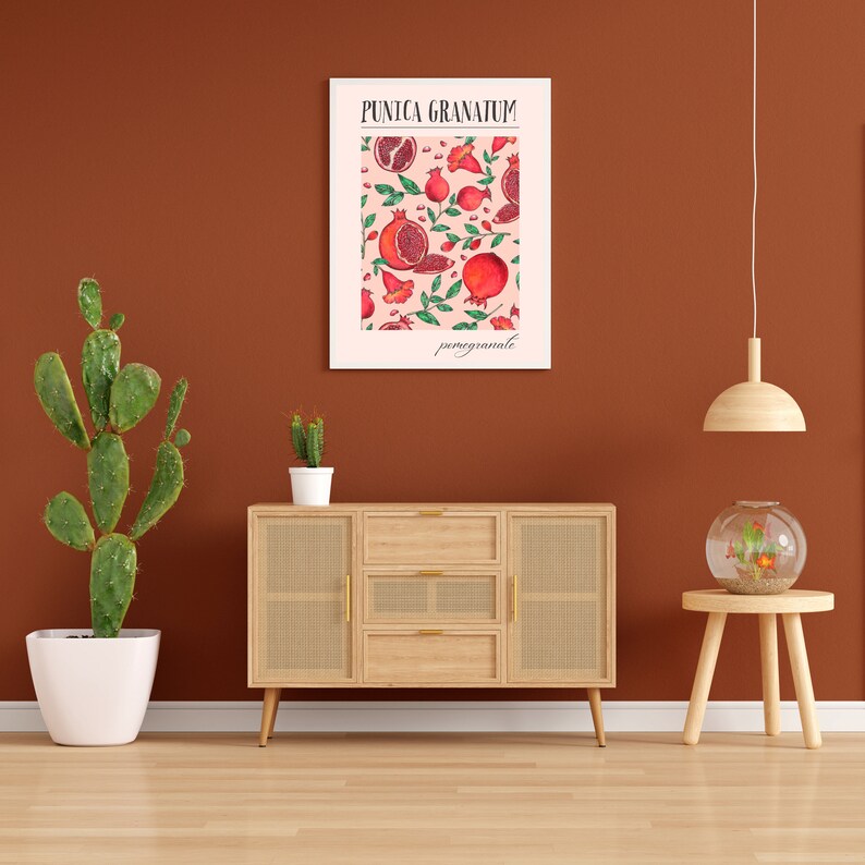 Pomegranate Fruit Print | Digital Download, Printable Wall Art ...
