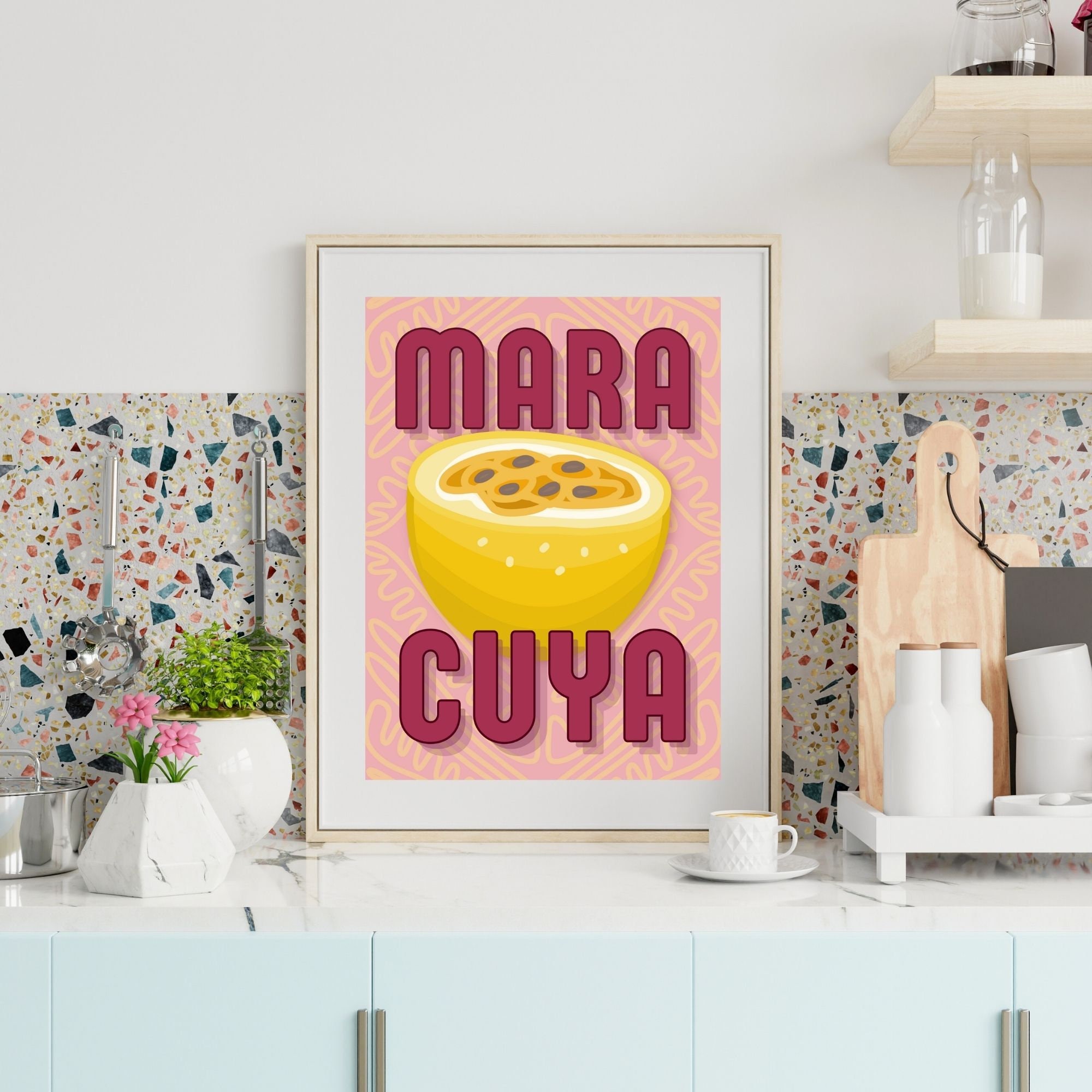 Maracuya Letters, Digital Download, Printable Wall Art, Digital Print ...