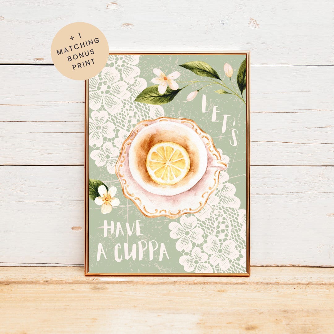 Cottagecore Tea Lover Poster | Instant Download, Printable Wall Art ...