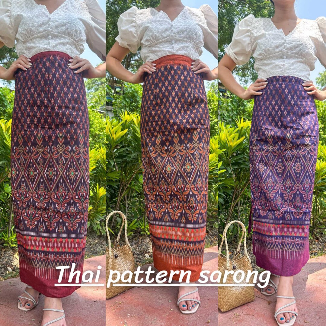 Sarong Tied at the Waist. A Ready-made Sarong Ready to Wear. Free Size ...