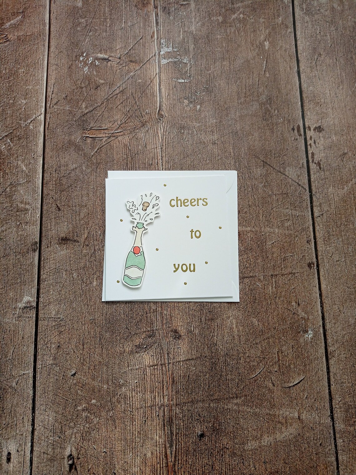 Cheers 3D Congratulations Card Champagne Watercolor Birthday Card - Etsy