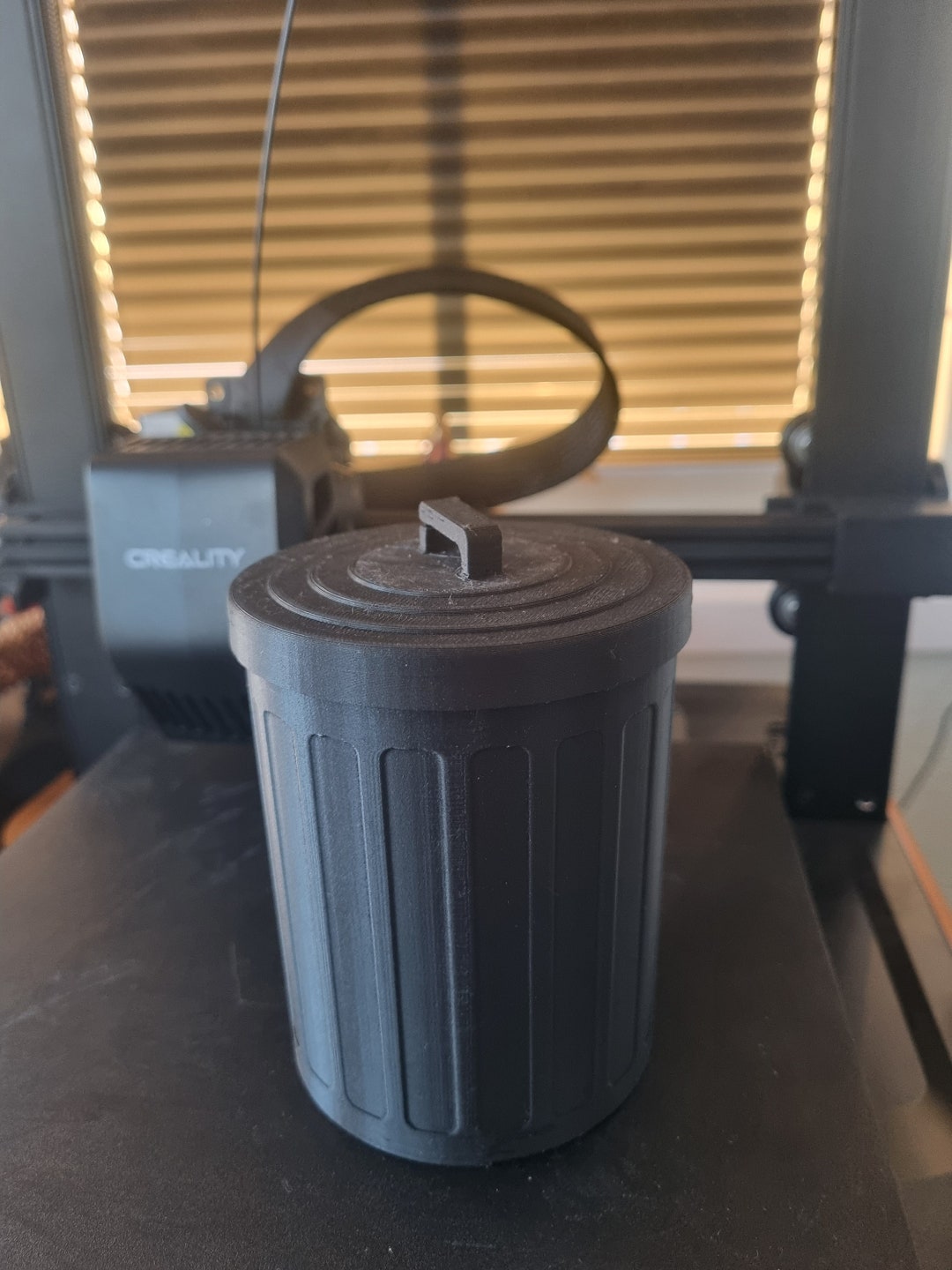 3d Printed Trash Can With Lid Etsy