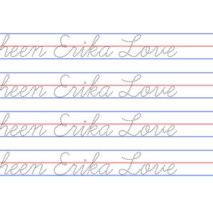 Personalized Cursive Handwriting Practice Sheets Learning Printable ...