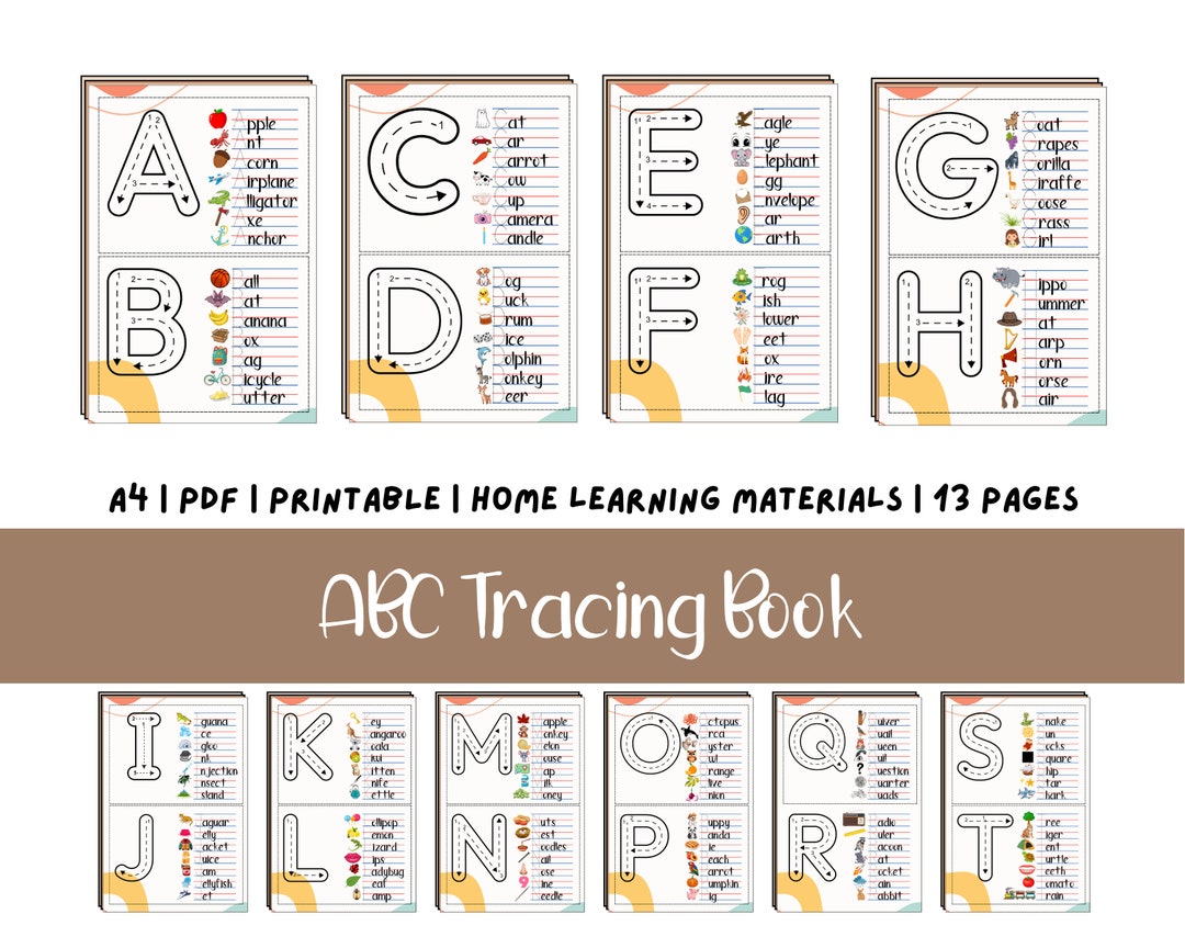 Engaging Creative Fun Alphabet Tracing Worksheets for Kids Learn ...