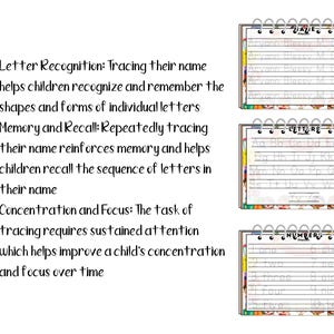 Customized Tracing Pad Trace Name Shapes Letters Numbers and Lines Busy ...