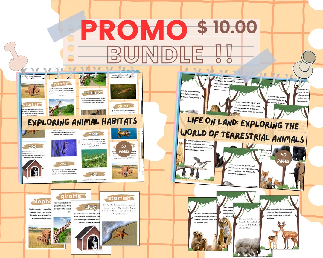 Printable Animal Habitats and Life on Land: Exploring the World of ...