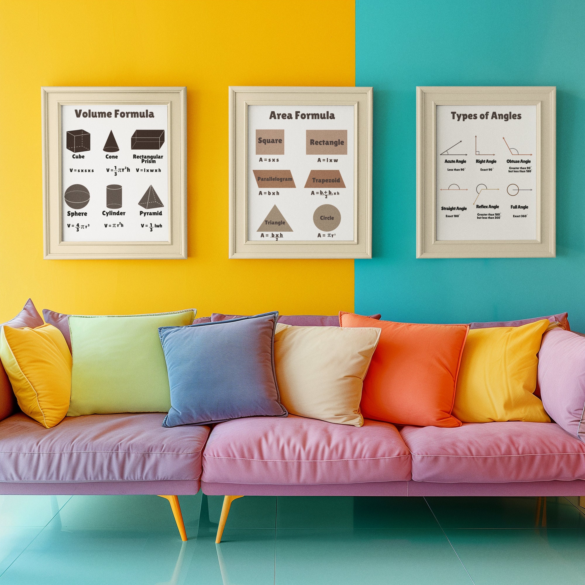 Mathematics Numbers & Shapes Posters: Classroom Decor (PDF) - Etsy