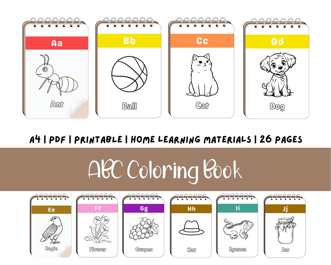 Engaging Fun Interactive ABC Coloring Worksheets Educational Learning ...