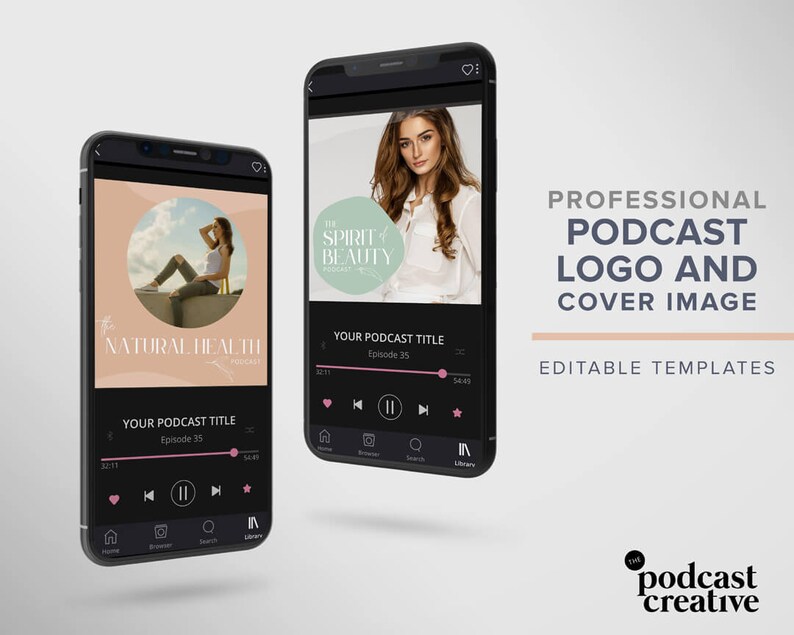 Podcast Logo Template | Podcast Cover Art | Podcast Branding Minimal ...