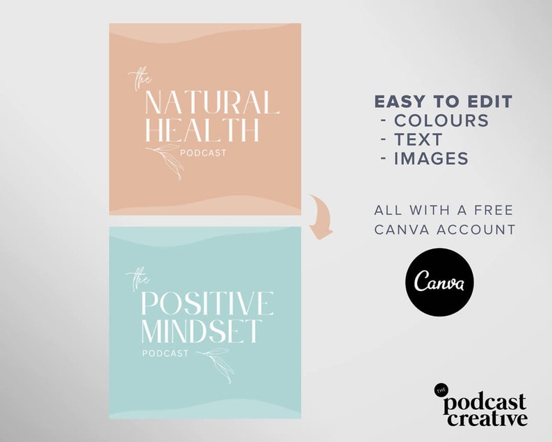 Podcast Logo Template | Podcast Cover Art | Podcast Branding Minimal ...