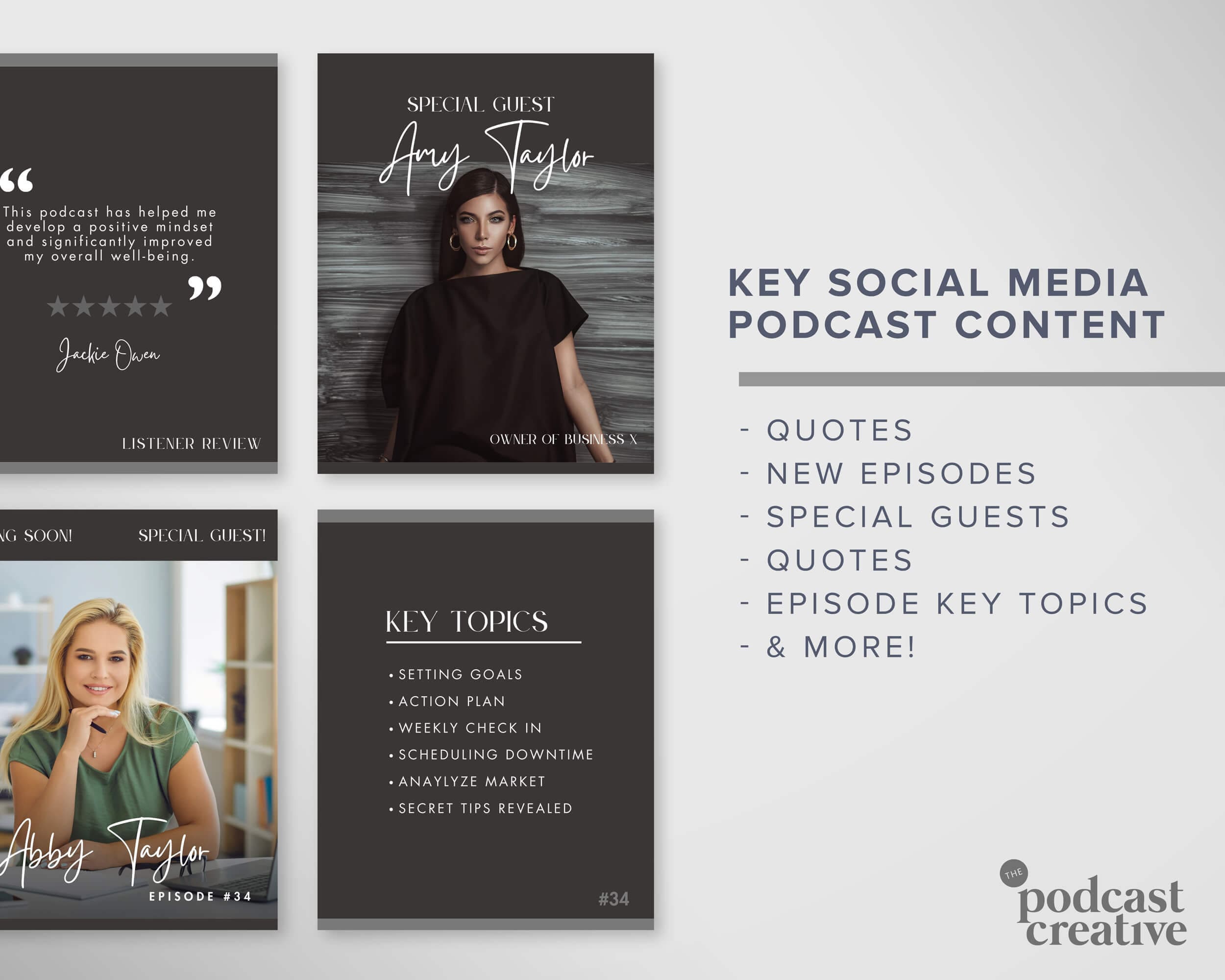 Podcast Social Media Templates Podcast Instagram Post Story Stories ...