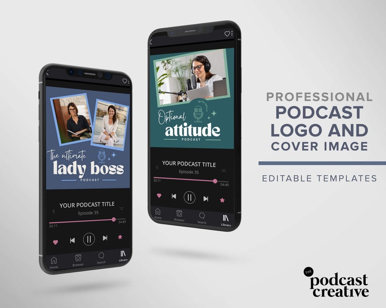 Podcast Logo Template | Podcast Cover Art | Podcast Branding Modern ...
