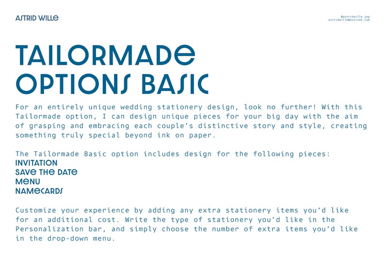 Personalised Tailormade Wedding Stationary Set Bundle Basic - Etsy