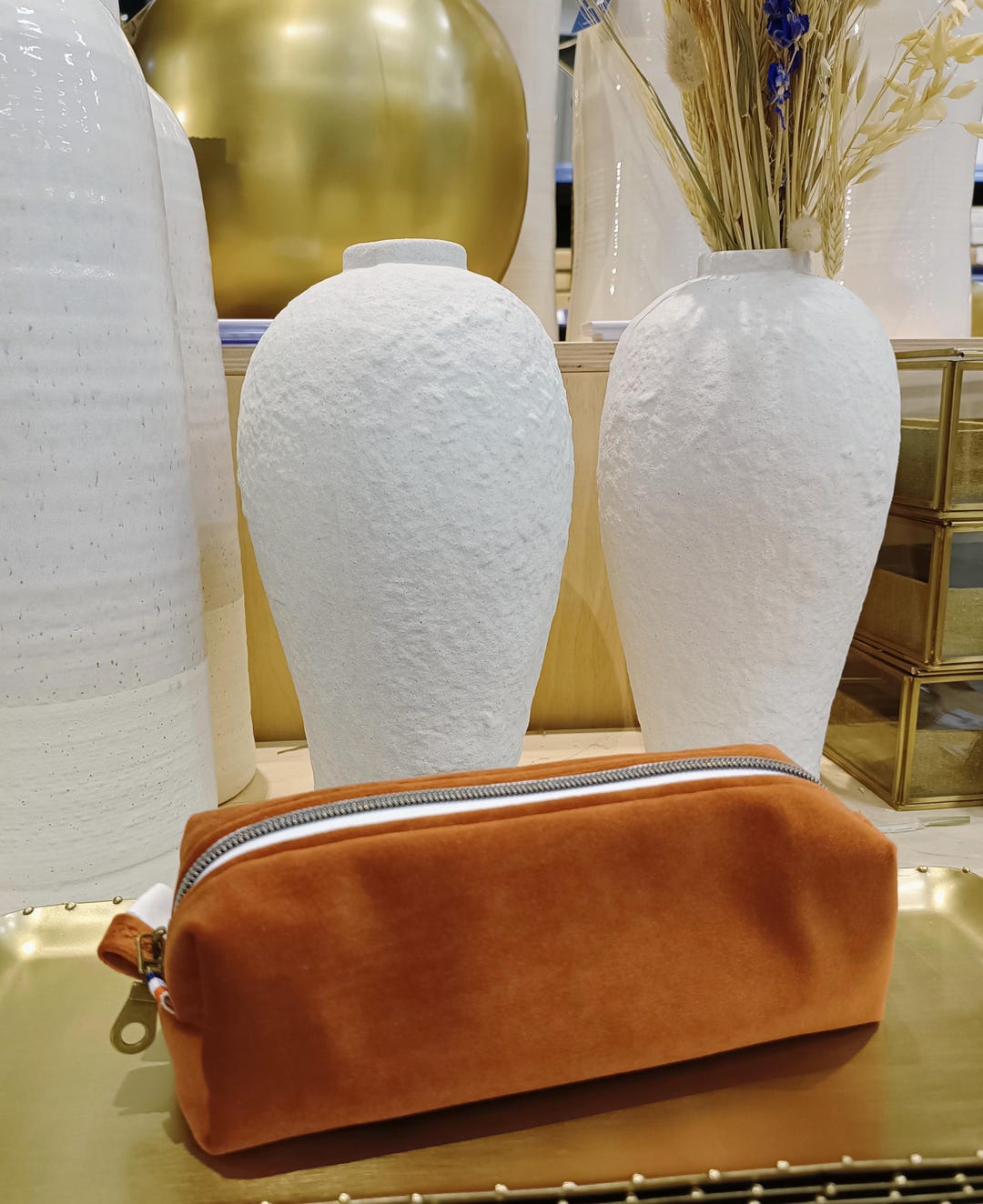 Upcycled Rust Velvet Pencil Case - Etsy
