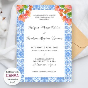 Spanish Style Wedding Invitation Bundle Spanish Themed Save the Date ...