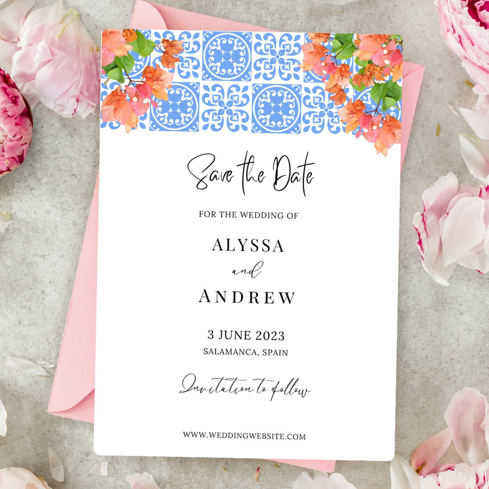 Spanish Style Wedding Invitation Bundle Spanish Themed Save the Date ...