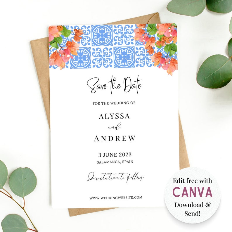 Spanish Style Wedding Invitation Bundle Spanish Themed Save the Date ...