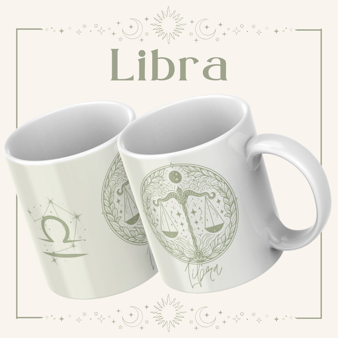 Libra Zodiac Mug, Zodiac Coffee Mug, Libra Mug, Libra Birthday Gift ...