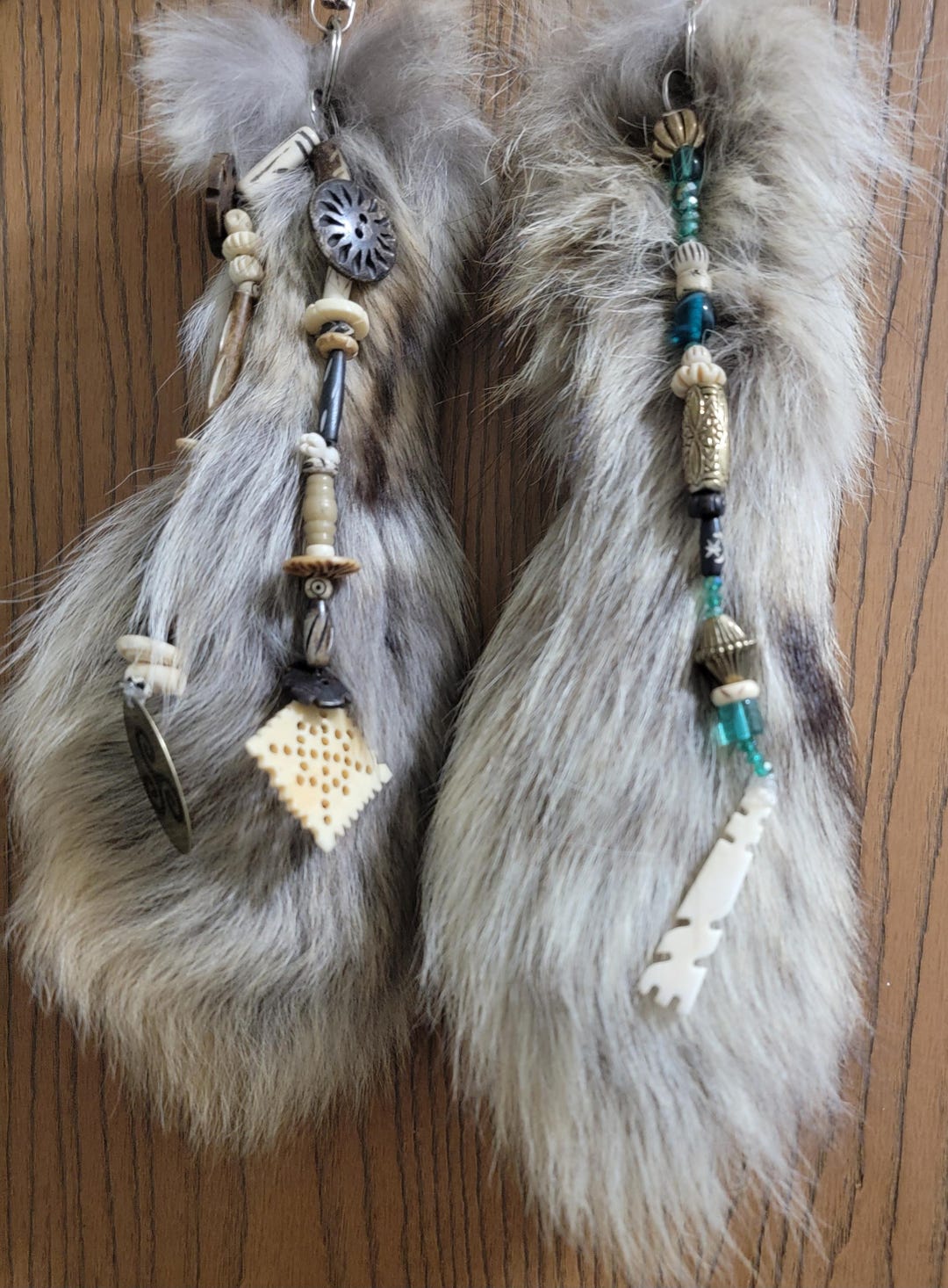 Beaded Stubby Coyote Tail Keychain - Etsy