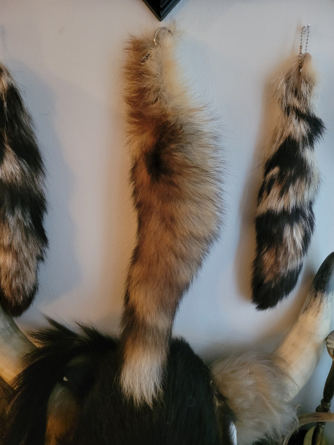 Wild Red Fox Tail Keychain - Etsy