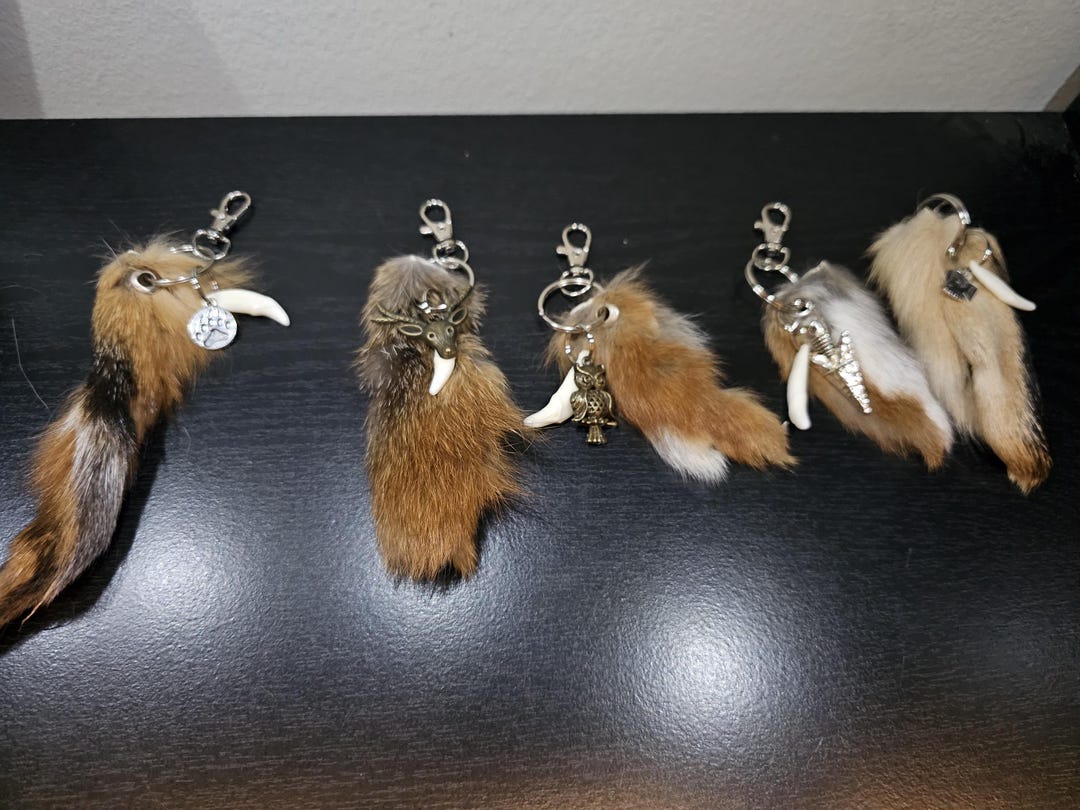 Red Fox Fur Keychains - Etsy