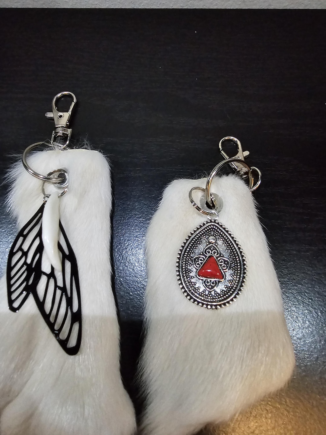 Arctic Fox Fur Keychains - Etsy