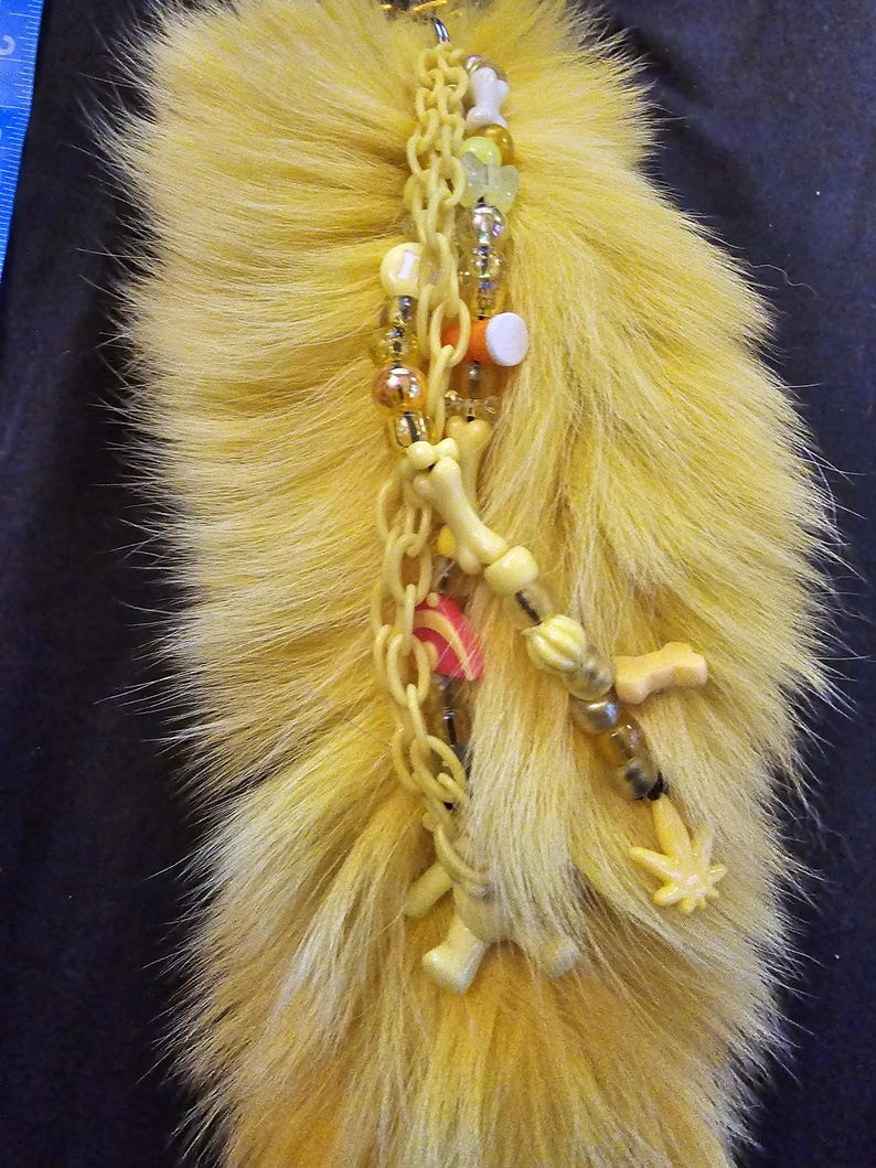 Themed Dyed Fox Tail Keychains - Etsy