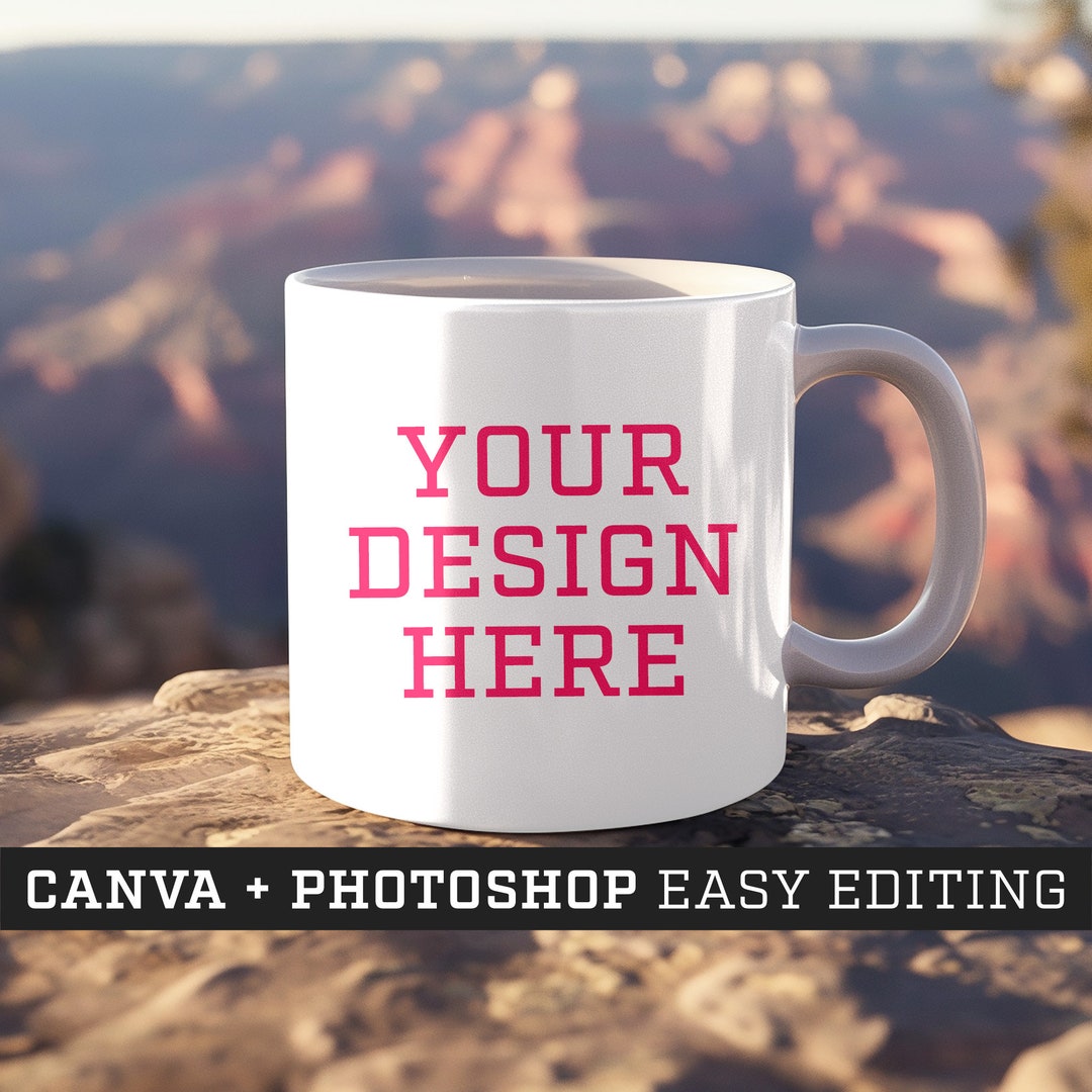 Mug Mockup, Blank Canvas Mug Mock Ups, Winter White Coffee Mug, Mug ...