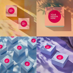 Round Sticker Mockup, Tag Label Mockup, Thank You Sticker, Packaging ...