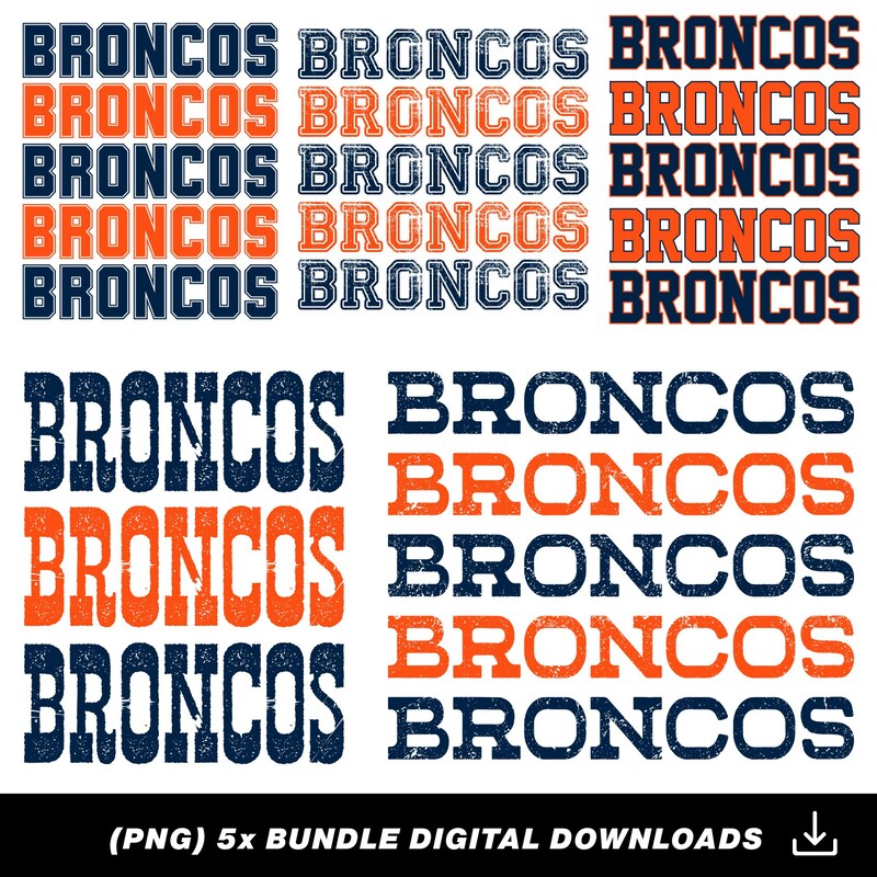 Denver Broncos Font - Etsy