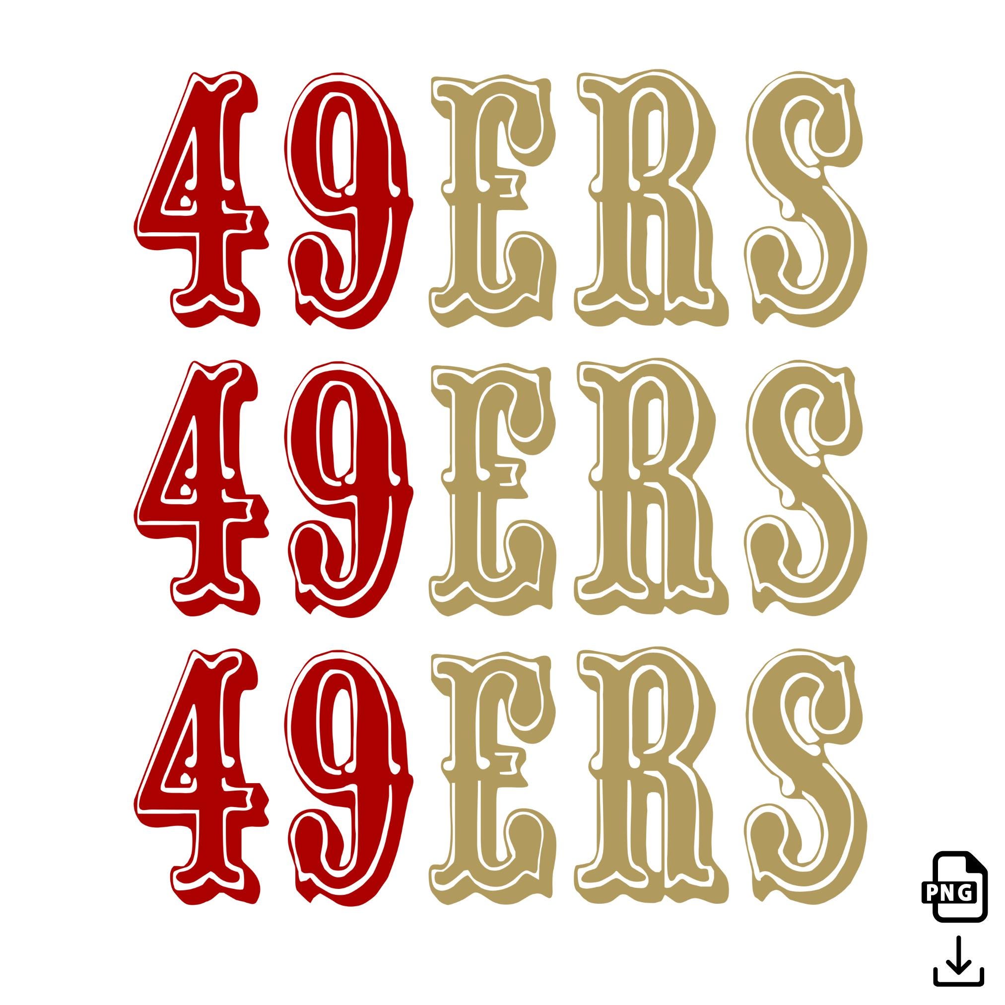 49ers, Niners, San Francisco, Jersey, PNG Clipart, DTF Transfer ...