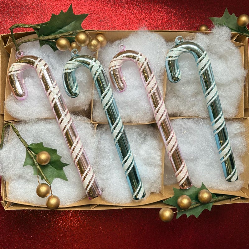 Glass Candy Cane Ornament - Etsy