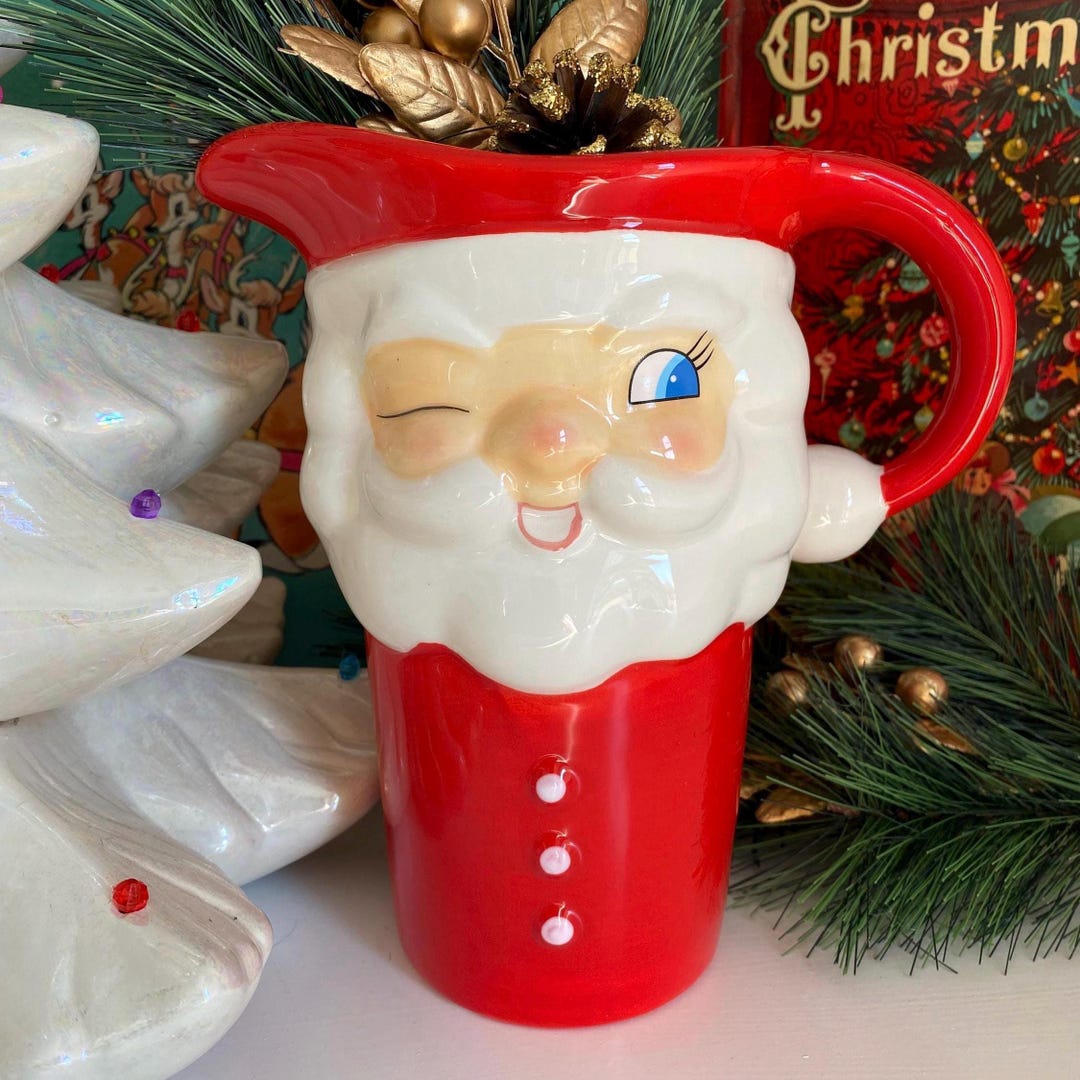 Holt Howard Inspired Retro Winking Santa Pitcher - Etsy