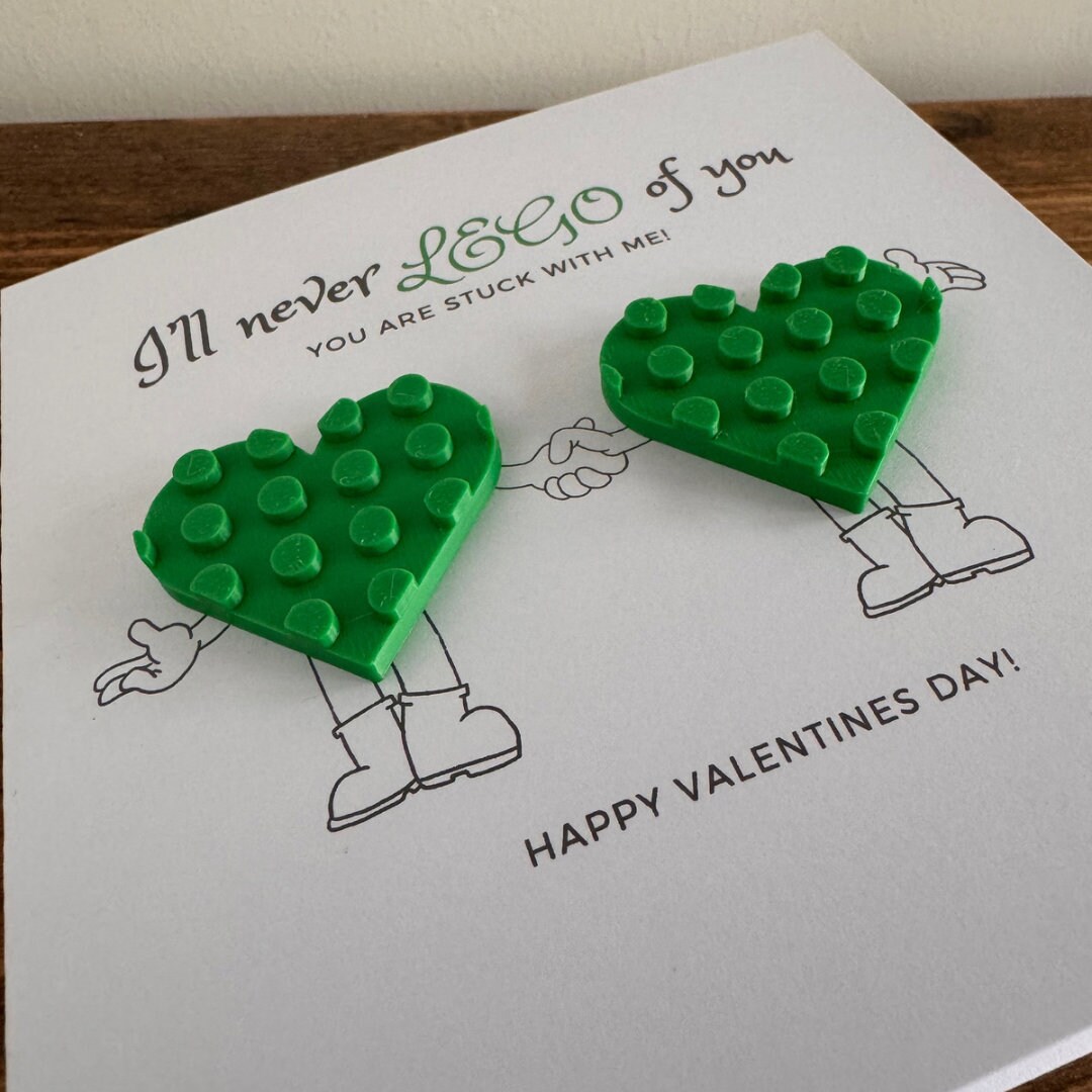 Personalised Love Heart Brick Valentines Card - Etsy